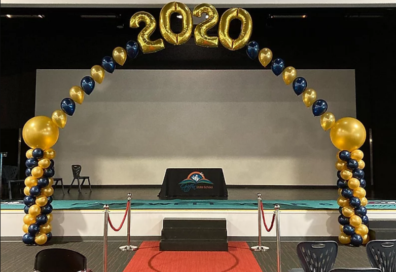 Columns & Number String of Pearl Number Arch – The Balloon Studio