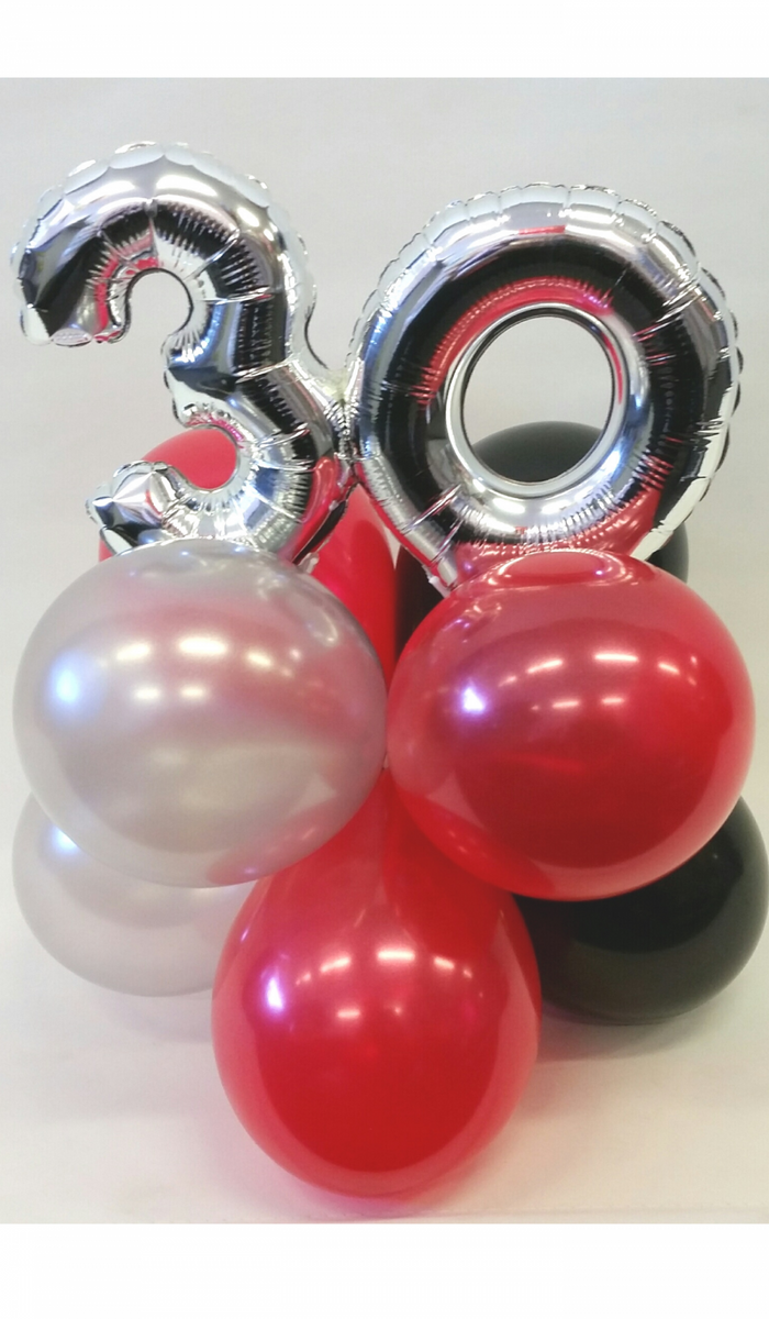 Table Cluster with Foil Numbers – The Balloon Studio